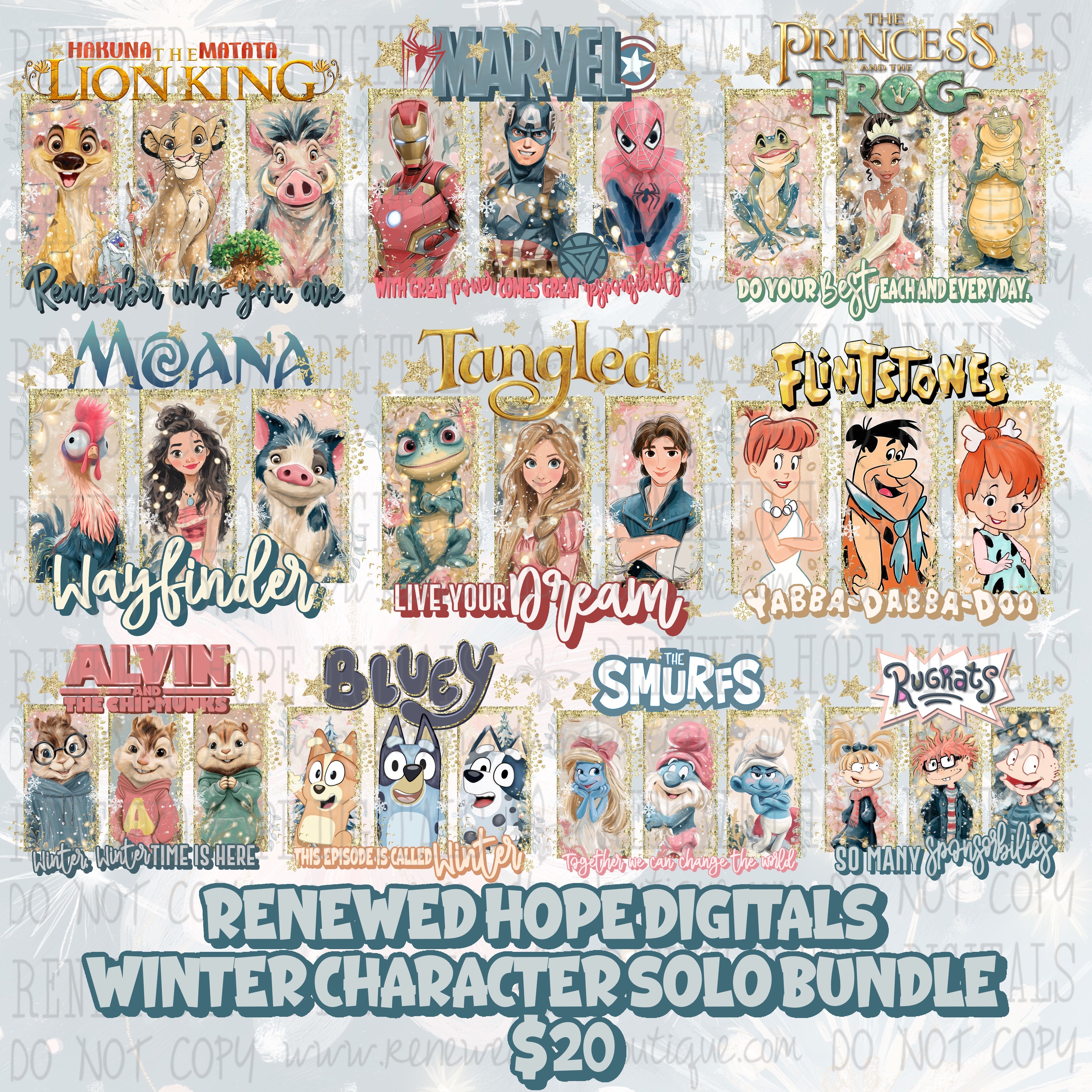 ️WINTER CHARACTER SOLO BUNDLE ️ – Renewed Hope Boutique & Digitals